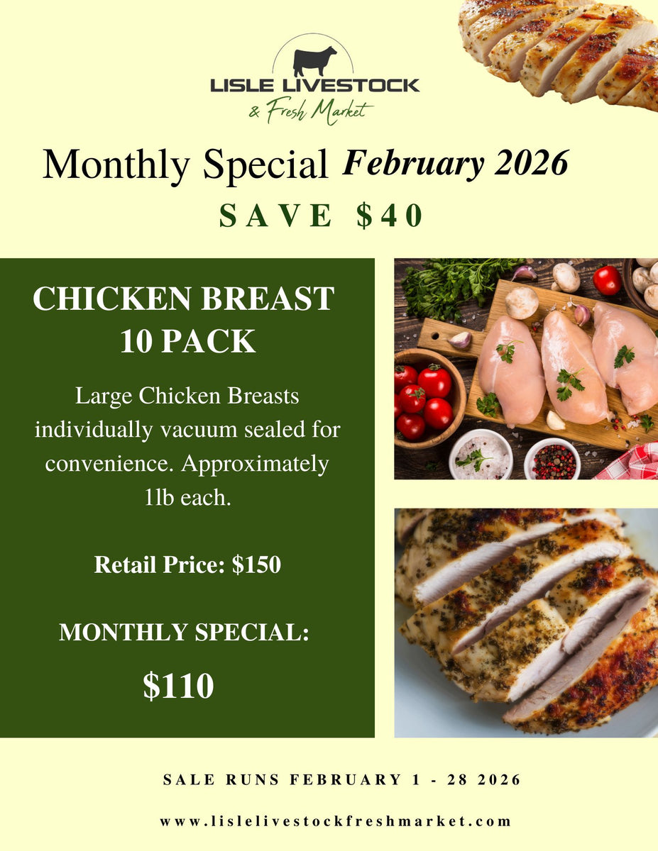 February Monthly Special- 10 Pack Chicken Breasts – Lisle Livestock ...
